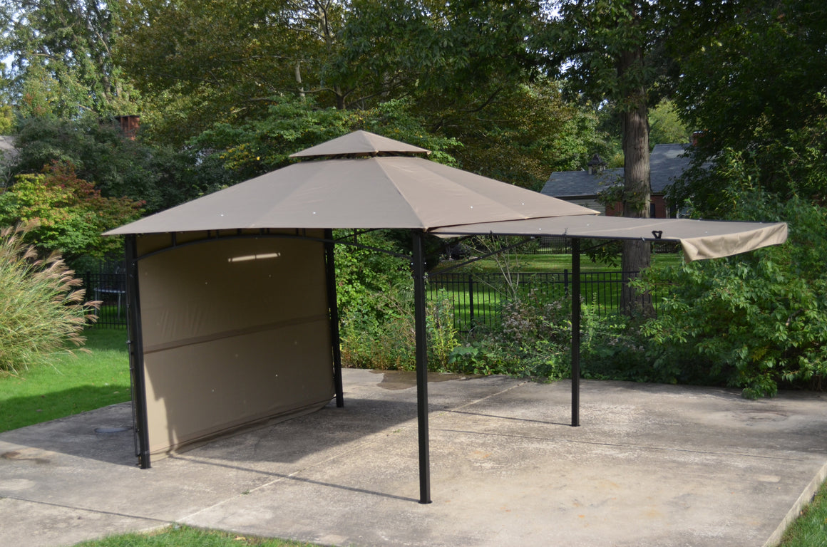 10' x 10' Gazebo w/ Two Extending Side Panels 915144 – Backyard Expressions