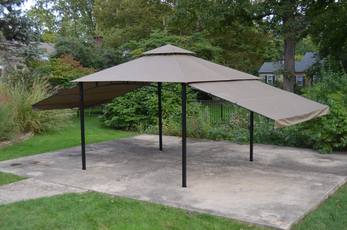 10' x 10' Gazebo w/ Two Extending Side Panels – Backyard Expressions