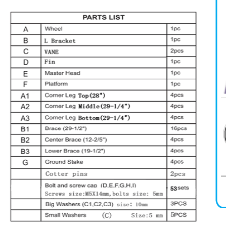 Replacement Parts for 96" Decorative Rustic Windmill 906960 – Backyard ...