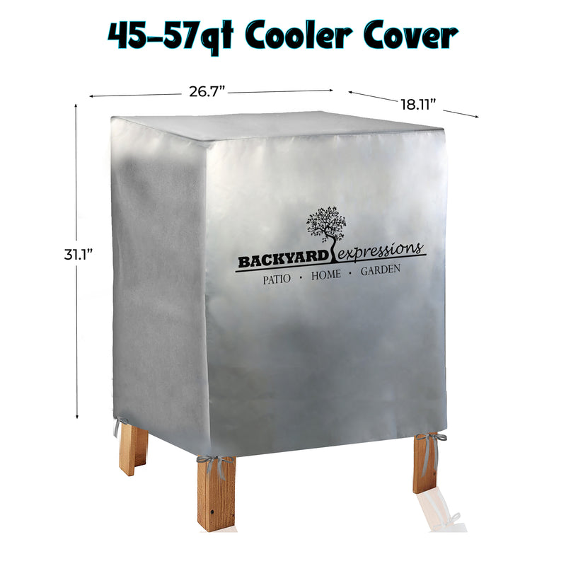 Outdoor Patio Cooler Cover - 600D Oxford Cloth - Grey - Works with 45 ...